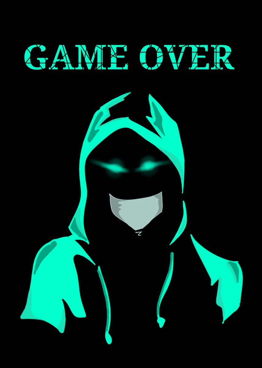 'Hacker Game Over' Poster by Anam Hanif Studio | Displate