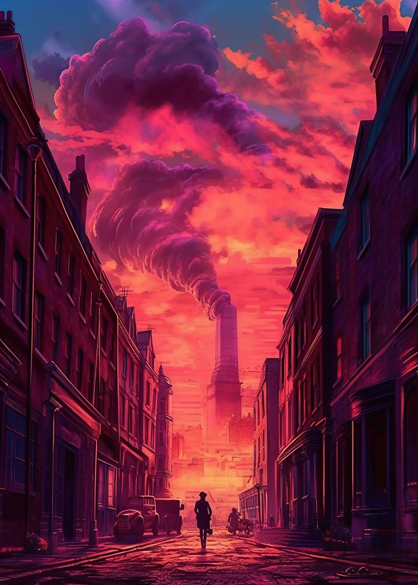 'London Retro Synthwave' Poster, picture, metal print, paint by Lentera ...