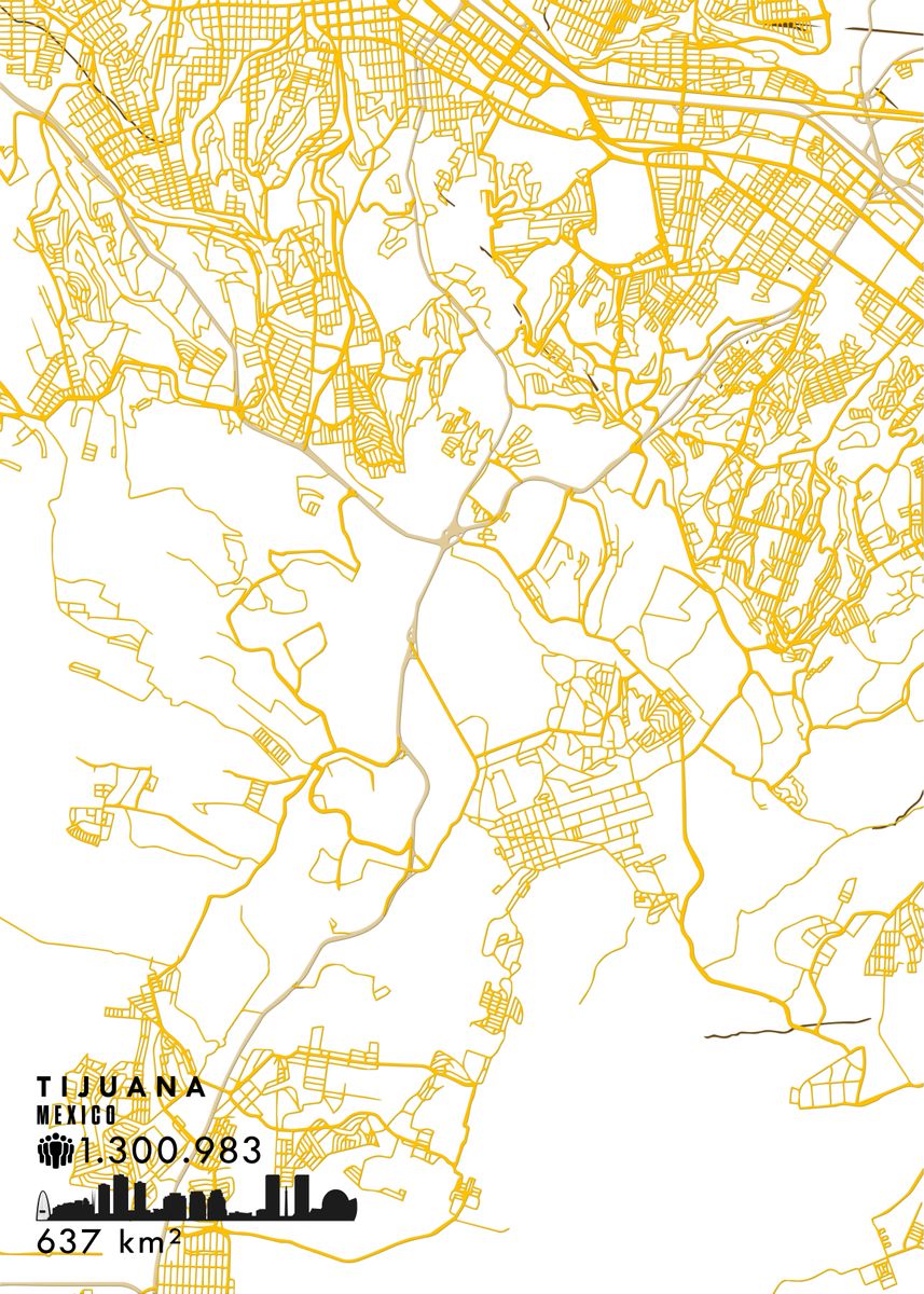 'Tijuana Baja California ' Poster, picture, metal print, paint by Mey Lino | Displate