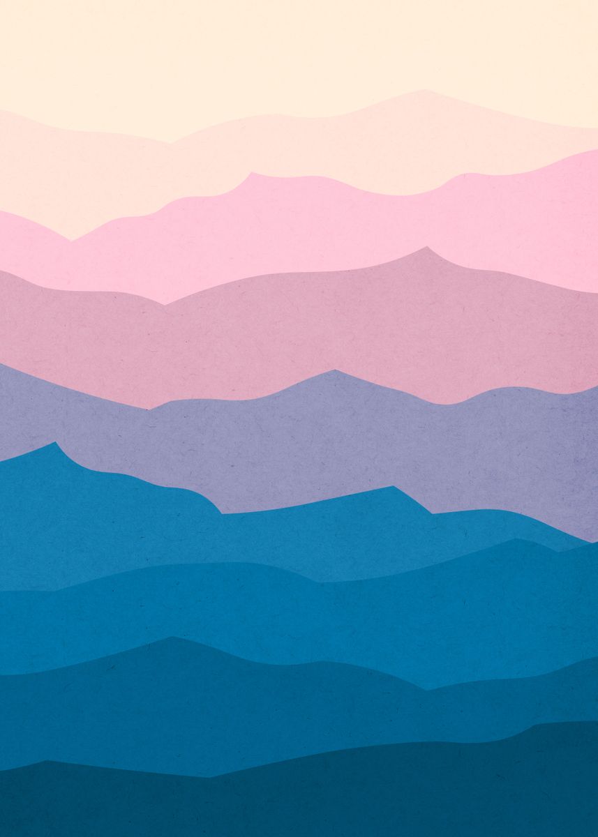 'Harmonious landscape 3' Poster, picture, metal print, paint by Vitor ...