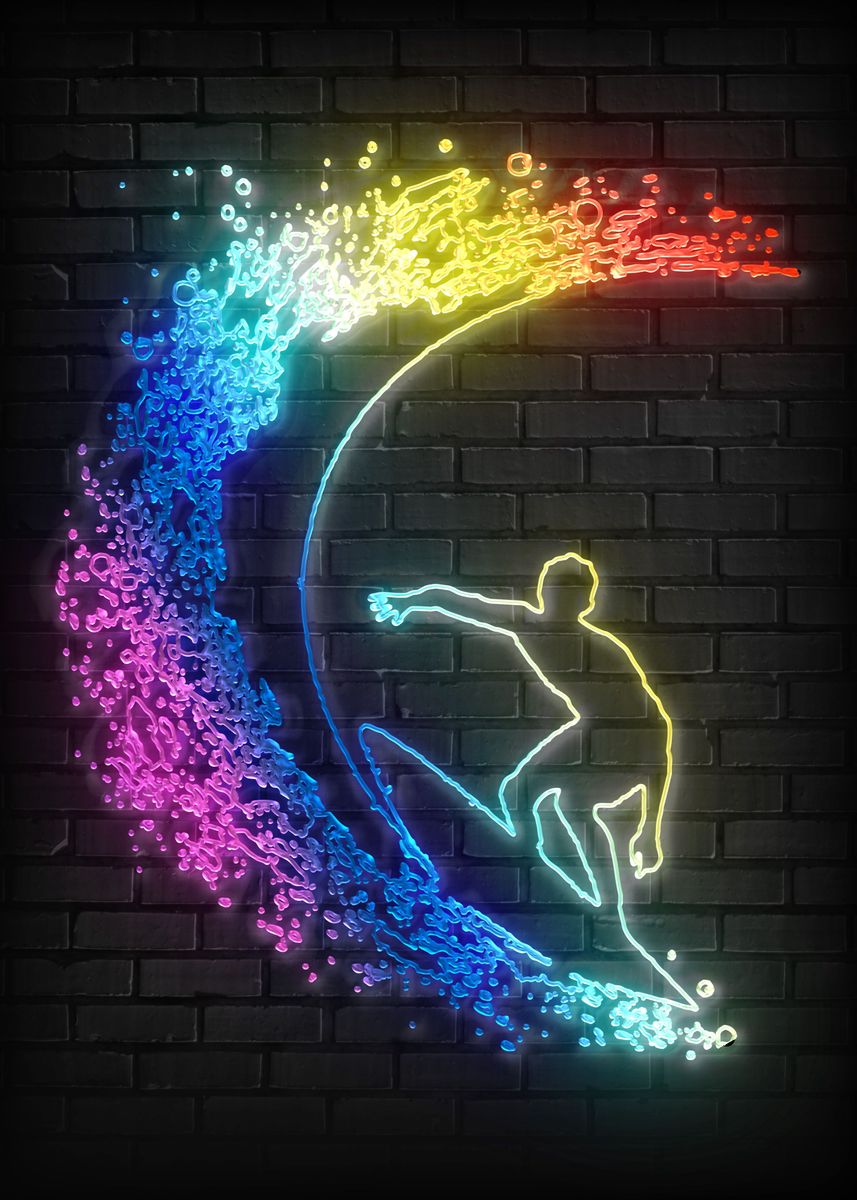 'Surfer Boy' Poster, picture, metal print, paint by Anderson Felix ...