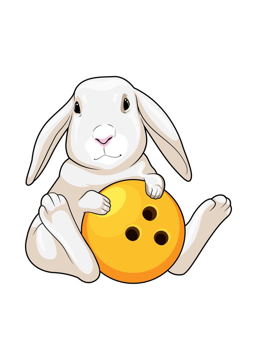 'Rabbit Bowling ' Poster, picture, metal print, paint by Markus ...