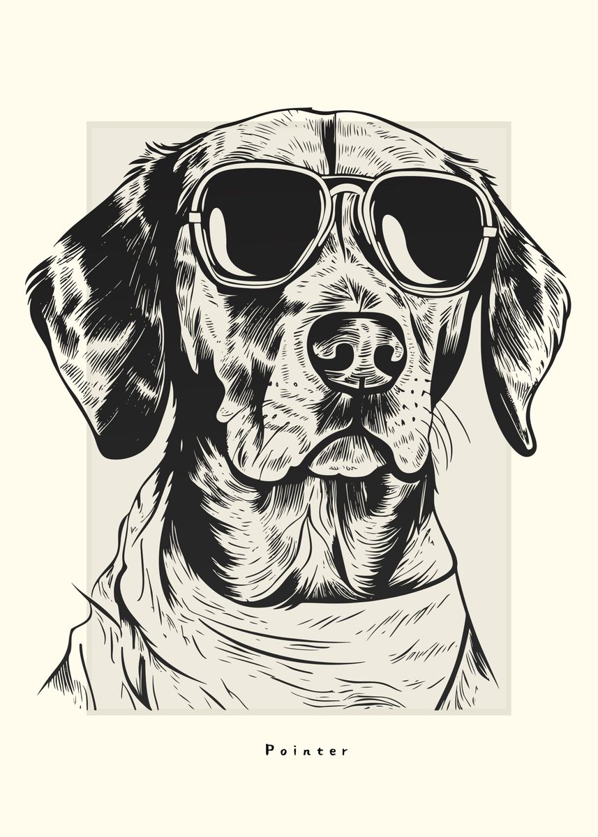 'Pointer IIlustration' Poster by Rafael Dxgn | Displate