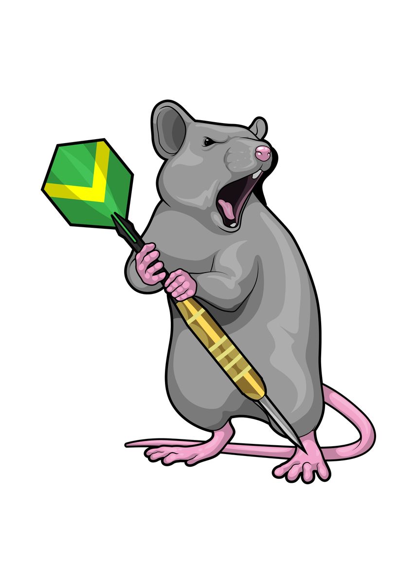 'Rat Darts Dart' Poster by Markus Schnabel | Displate