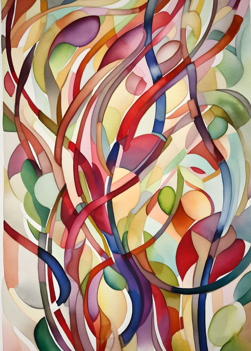 'Abstract Art Swirls' Poster, picture, metal print, paint by Makadur ...