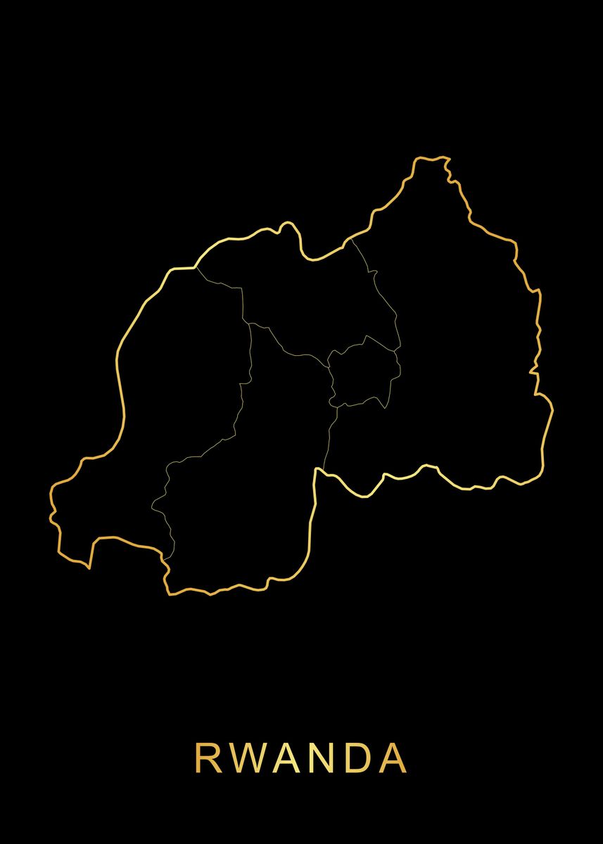 'Rwanda' Poster, picture, metal print, paint by Deeo | Displate