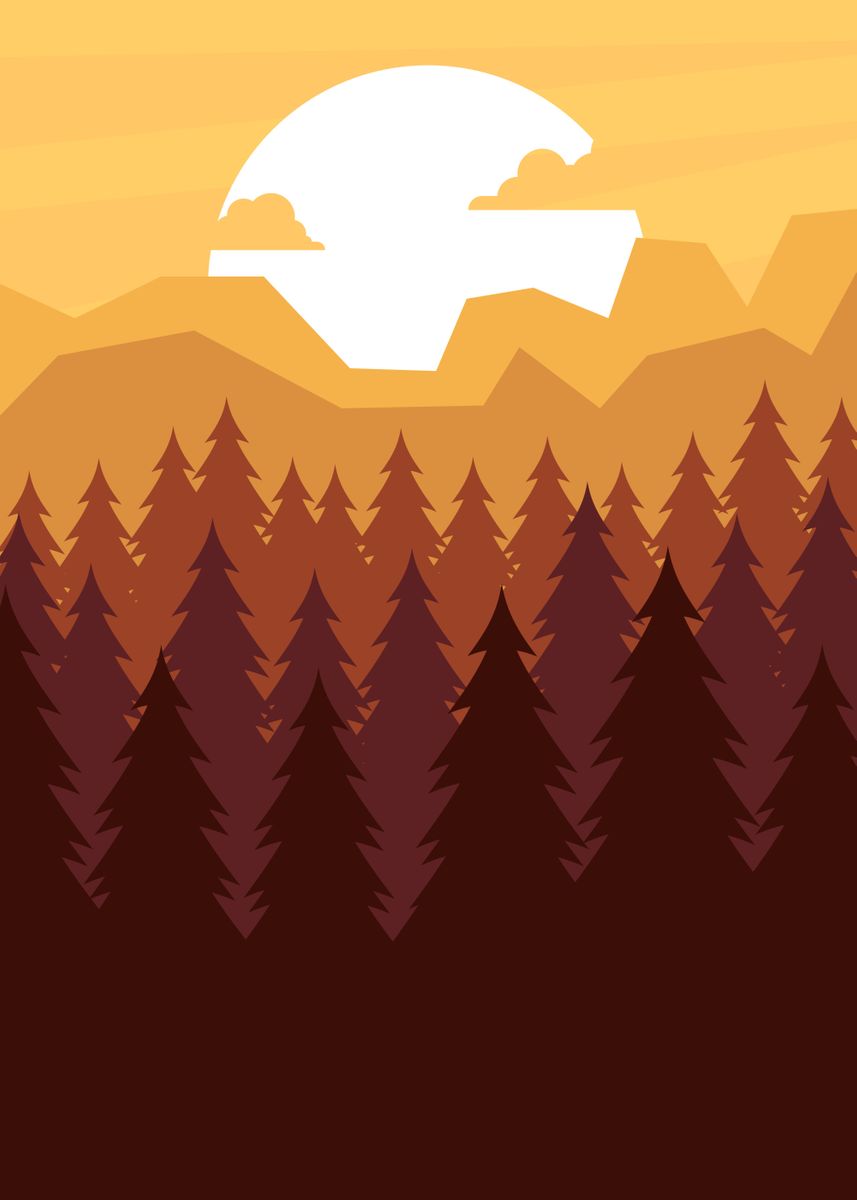 'Natures Haven' Poster, picture, metal print, paint by ACHA CO | Displate