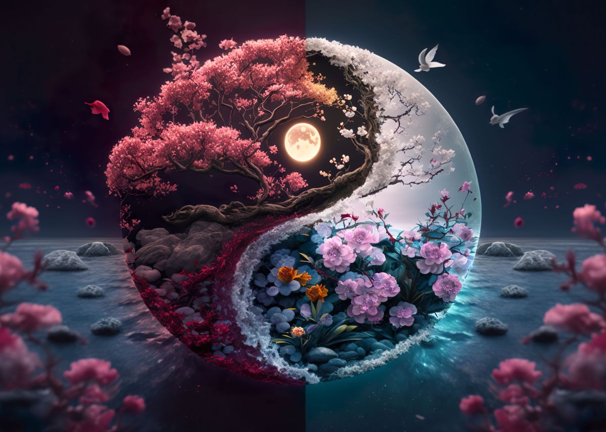 'Divine Yin and Yang' Poster by PrintYourDigitals | Displate