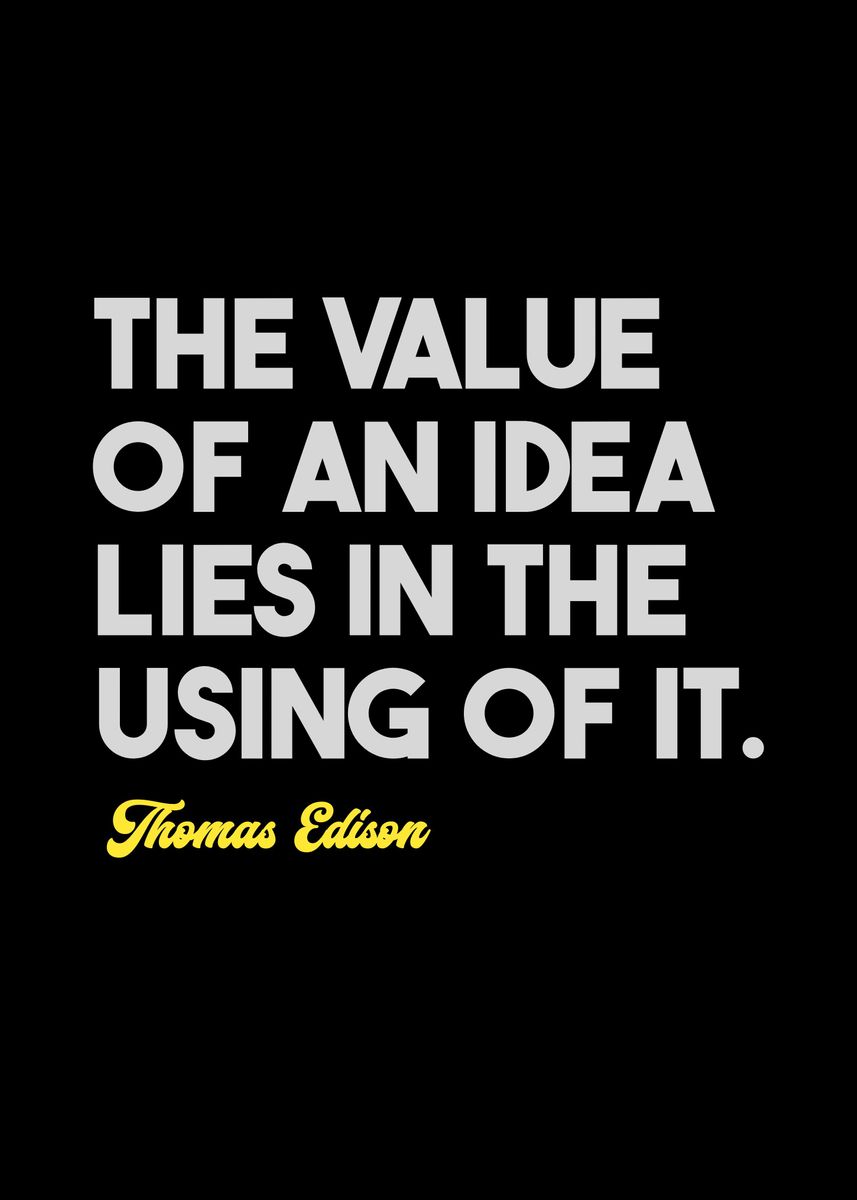 'Thomas Edison ' Poster, picture, metal print, paint by El Faqih | Displate