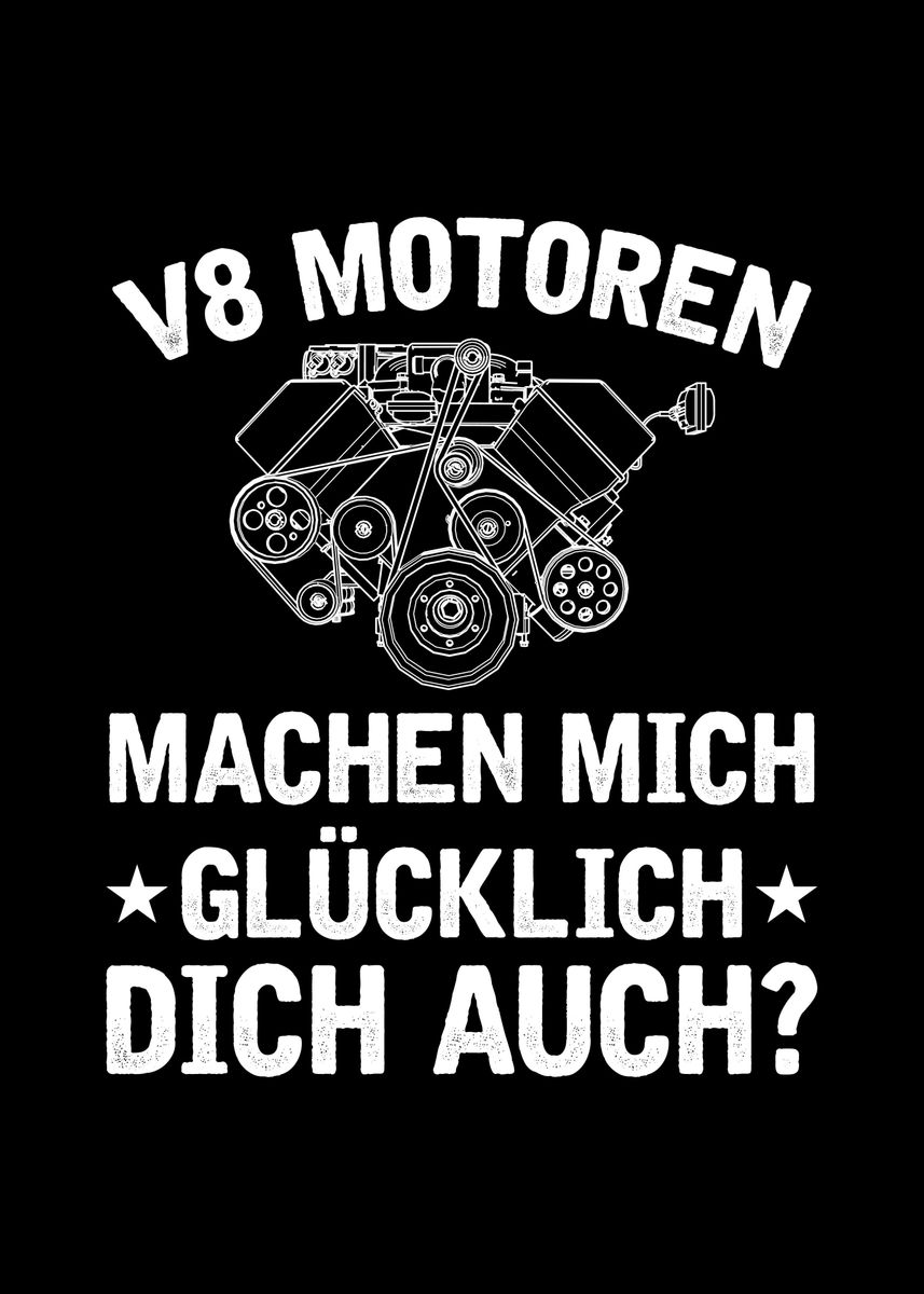 'Tuner Tuning German V8' Poster, picture, metal print, paint by ...