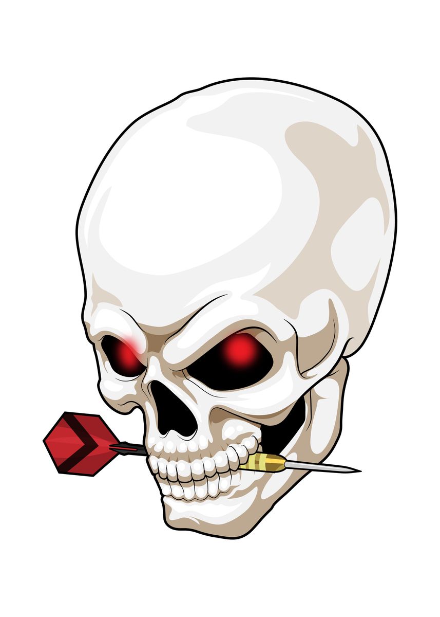 'Skull Darts Dart' Poster, picture, metal print, paint by Markus ...
