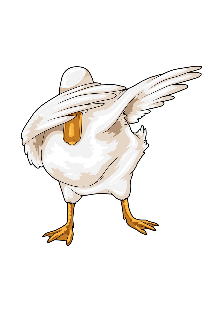 'Duck Hip Hop Dance Dab' Poster, picture, metal print, paint by Markus ...