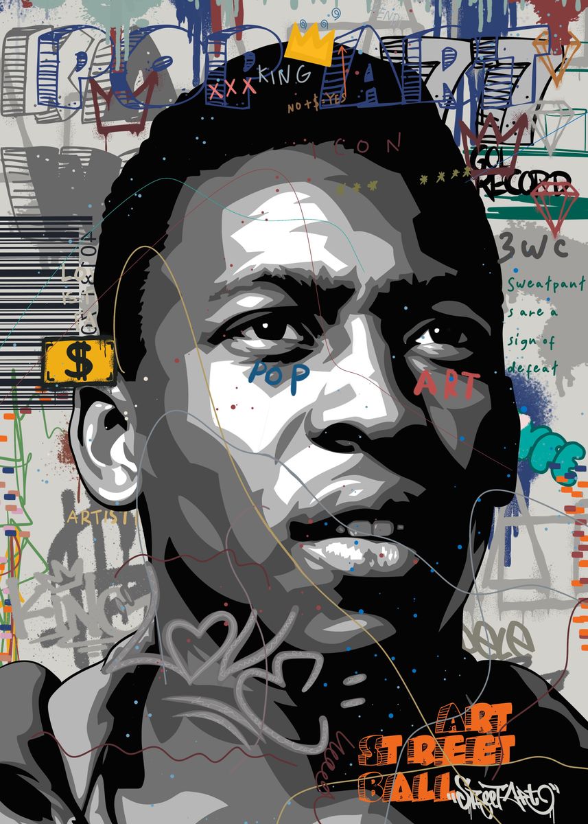 'Brazil legend' Poster, picture, metal print, paint by Mild pic | Displate