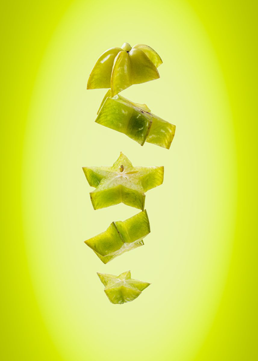 'Choped up star fruit' Poster by Moritz Traber | Displate