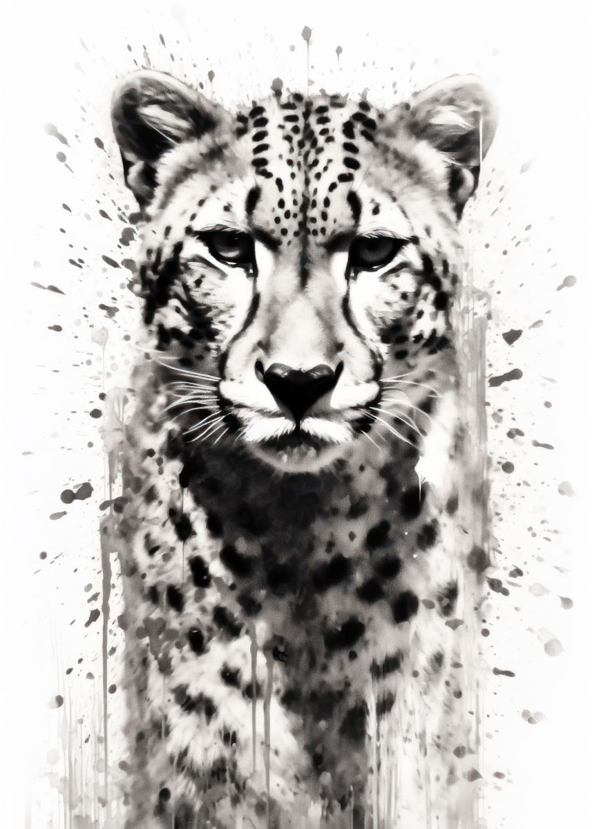 'Cheetah Jungle Elegance' Poster by Usama Design | Displate