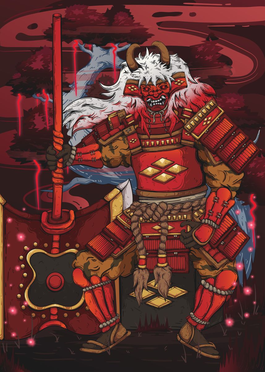 'Takeda Shingen' Poster, picture, metal print, paint by Dian Argana ...