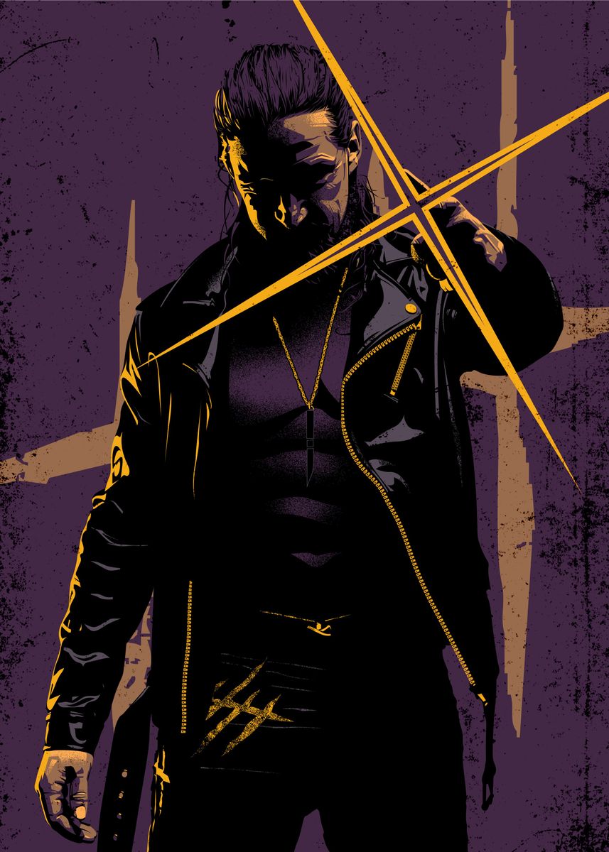 'Switchblade Jay White' Poster, picture, metal print, paint by Ricky ...