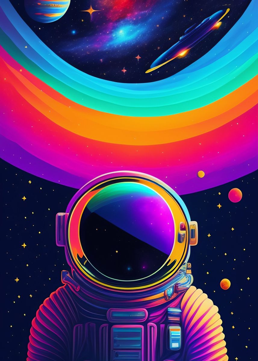 'Astronaut Spaceman' Poster, picture, metal print, paint by Creativity ...