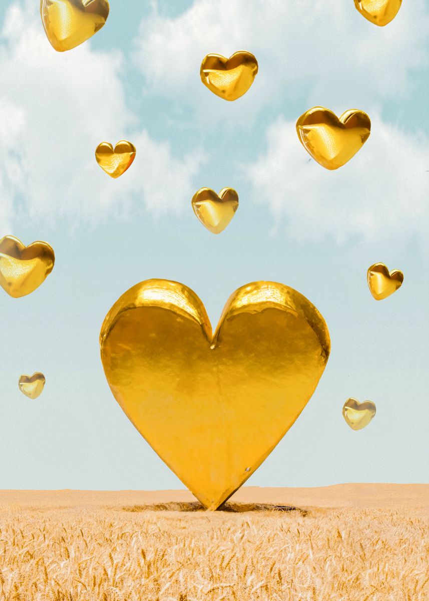 'Gold Hearted' Poster by vandervisuals | Displate