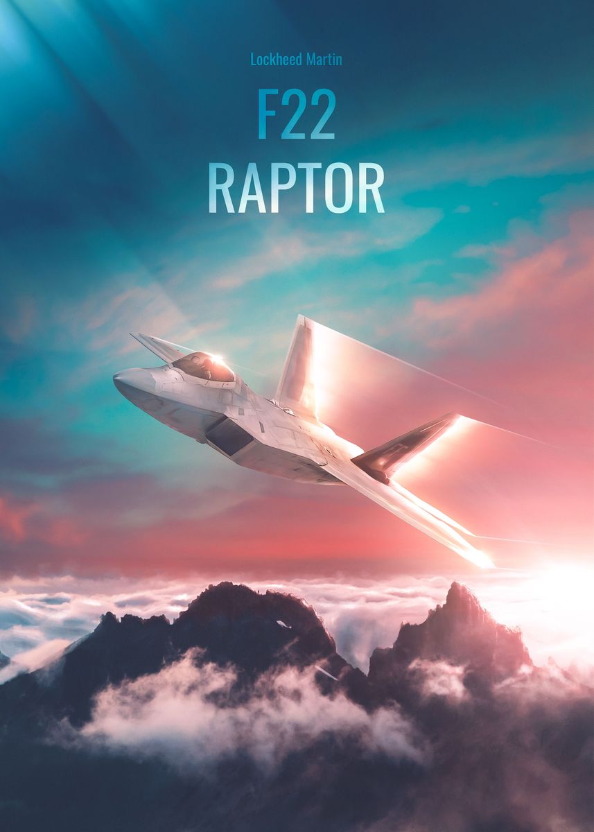 'F22 Raptor' Poster, picture, metal print, paint by Darrow Visuals ...