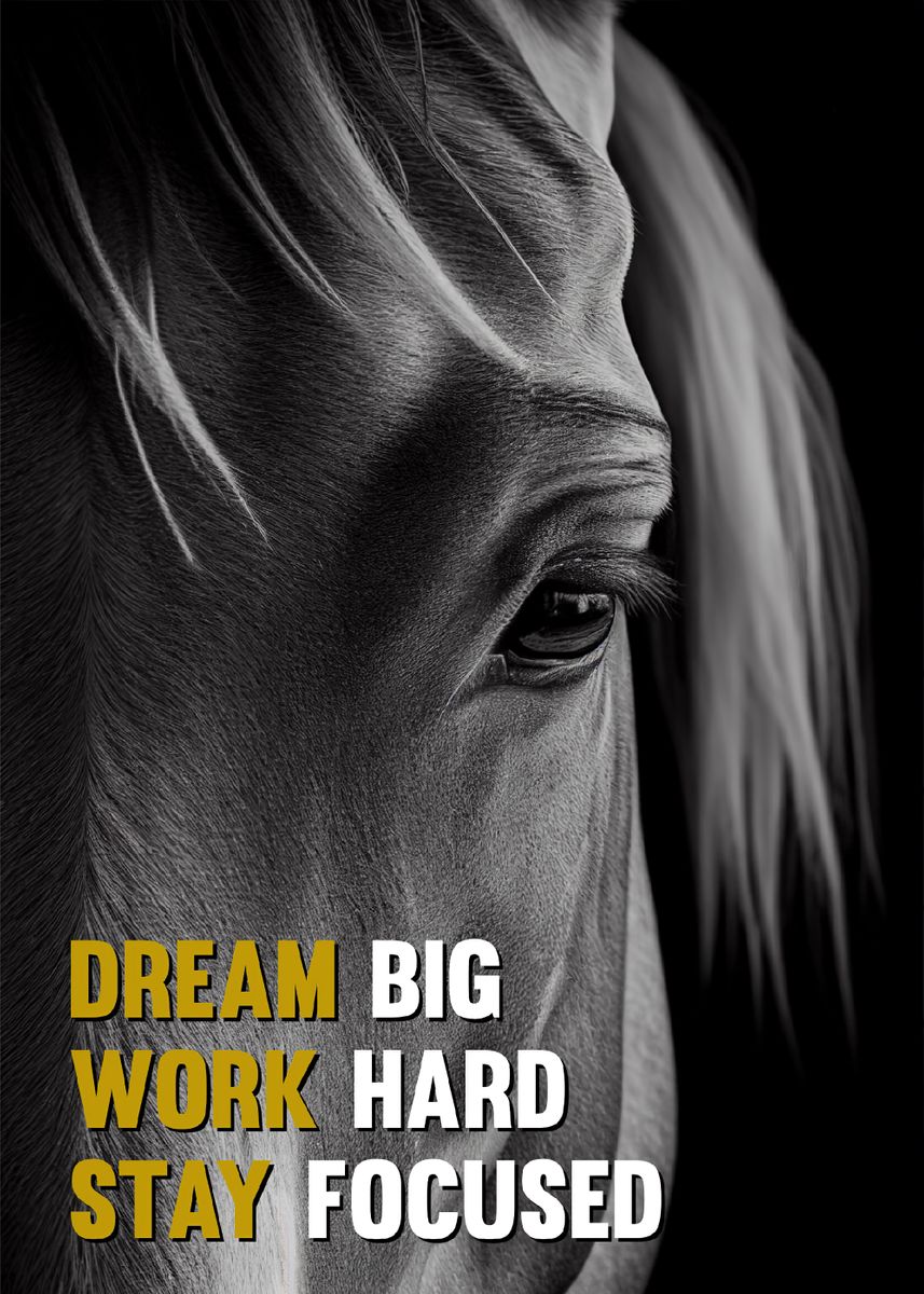 'Horse Inspirational Quotes' Poster, picture, metal print, paint by ...