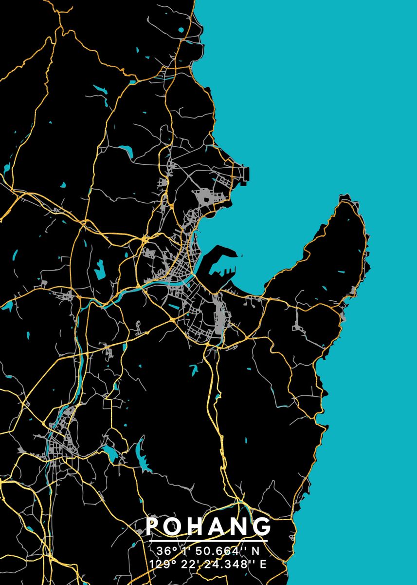 'Pohang si ' Poster, picture, metal print, paint by Clayborne Frank ...