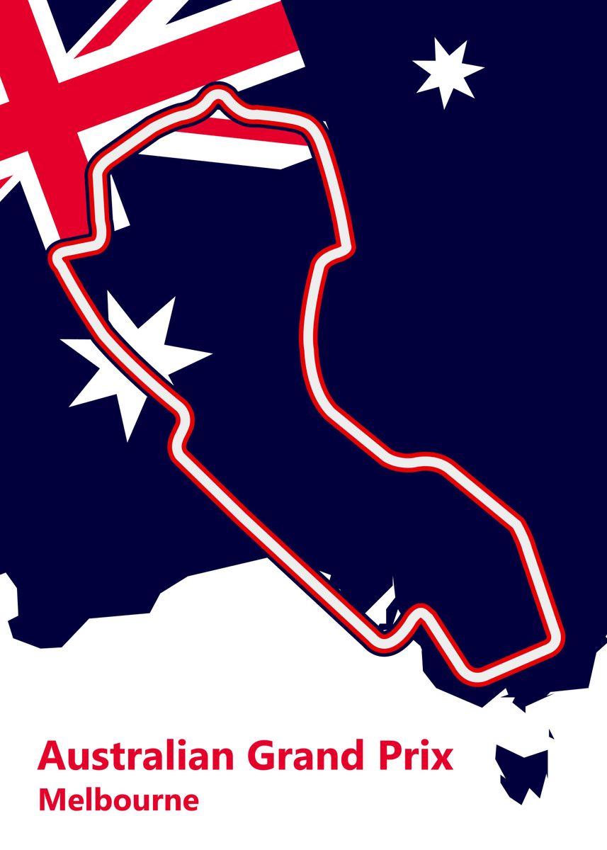 'Australian Grand Prix' Poster, picture, metal print, paint by Sam Kal ...