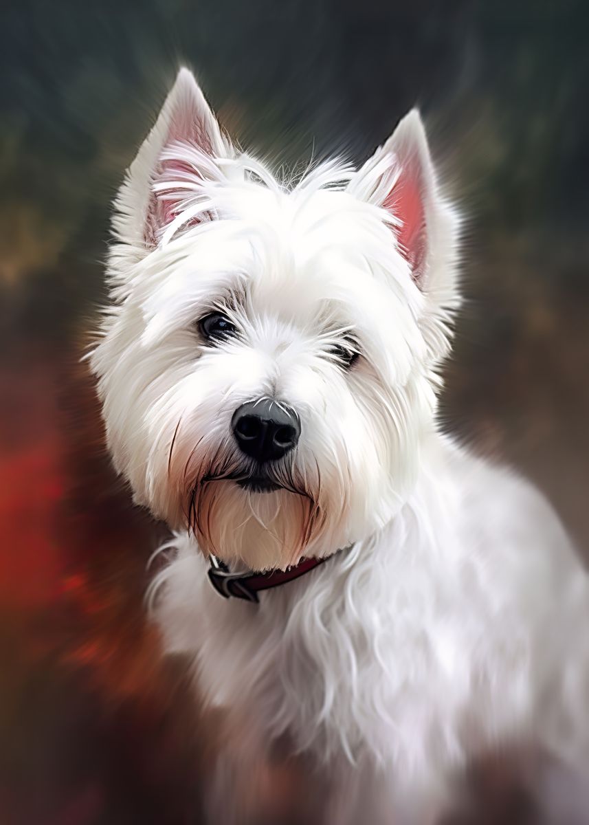 'Westie 7' Poster, picture, metal print, paint by Michael Strevens | Displate