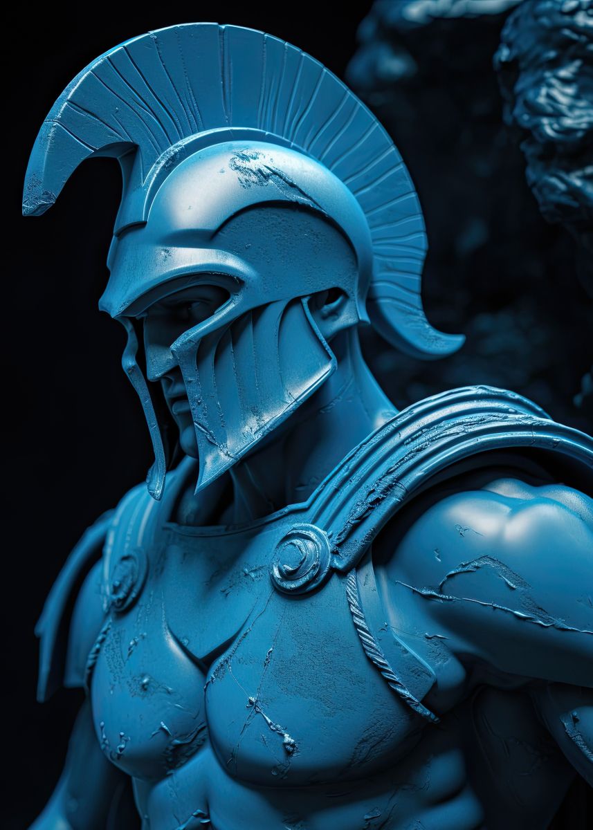 'Spartan Warrior Statue' Poster, picture, metal print, paint by Morphic ...
