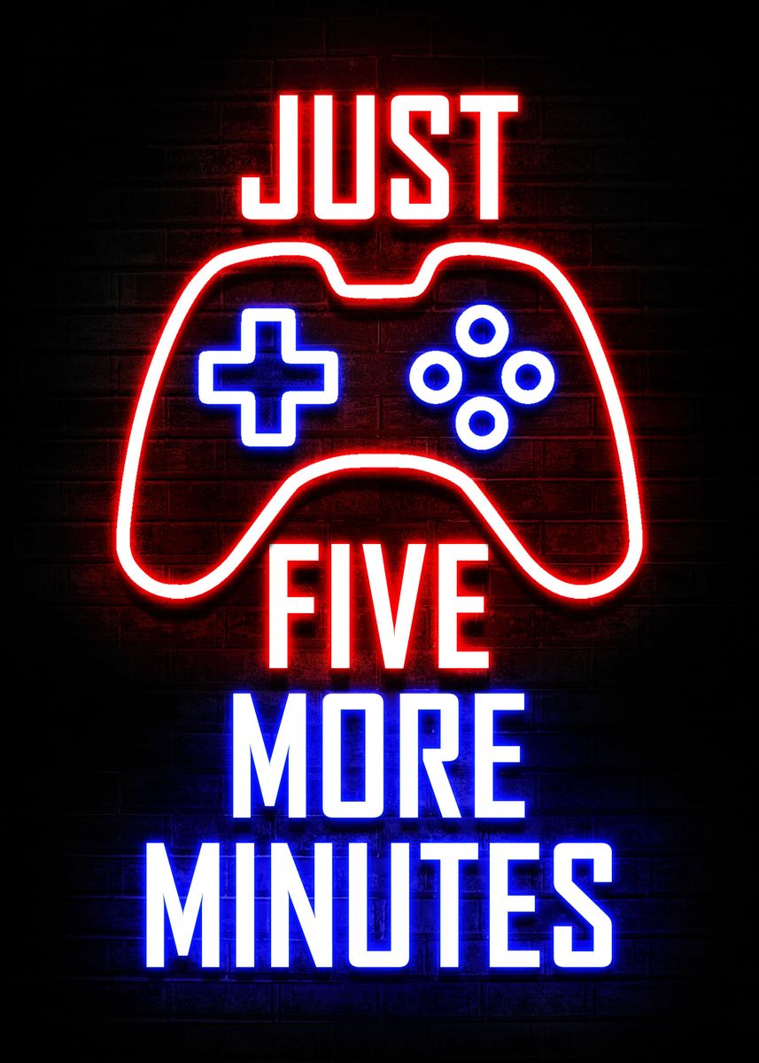 'Just 5 more Minutes' Poster, picture, metal print, paint by Black Four ...