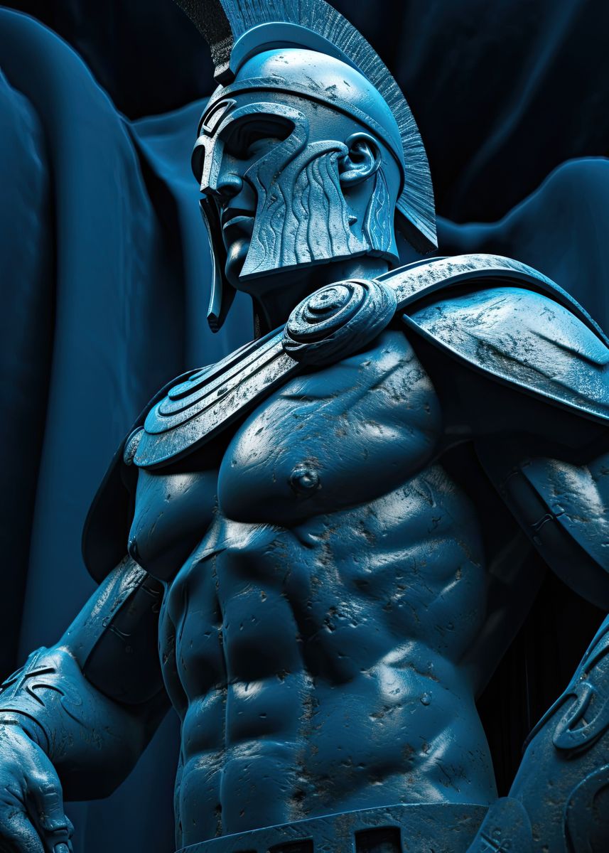 'Spartan Warrior Statue' Poster, picture, metal print, paint by Morphic ...