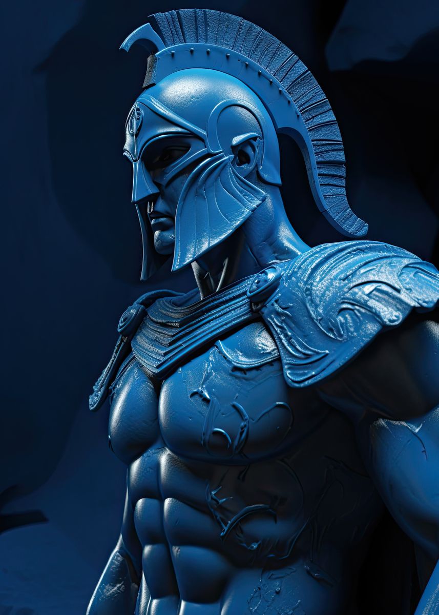 'Spartan Warrior Statue' Poster, picture, metal print, paint by Morphic ...