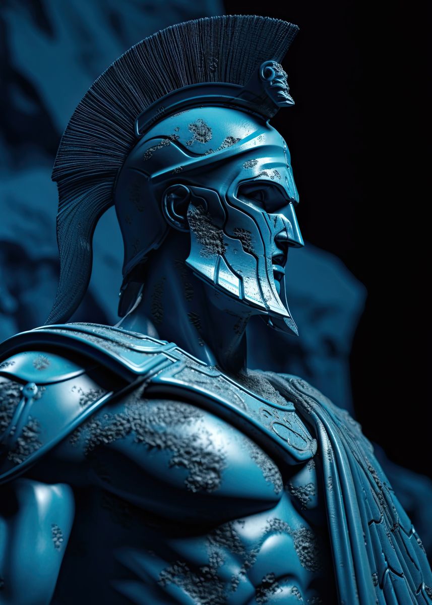 'Spartan Warrior Statue' Poster, picture, metal print, paint by Morphic ...