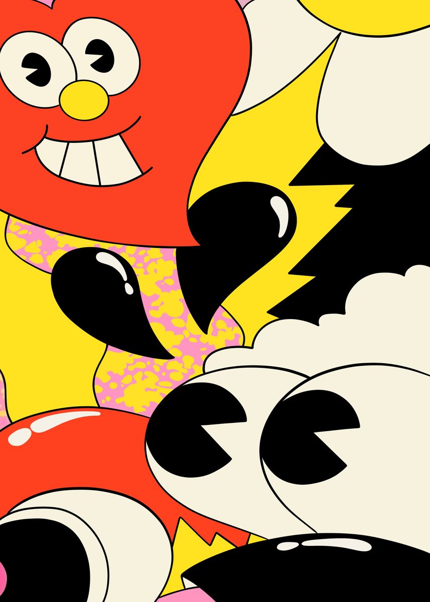 'Cute abstract' Poster, picture, metal print, paint by Biopic Studio ...