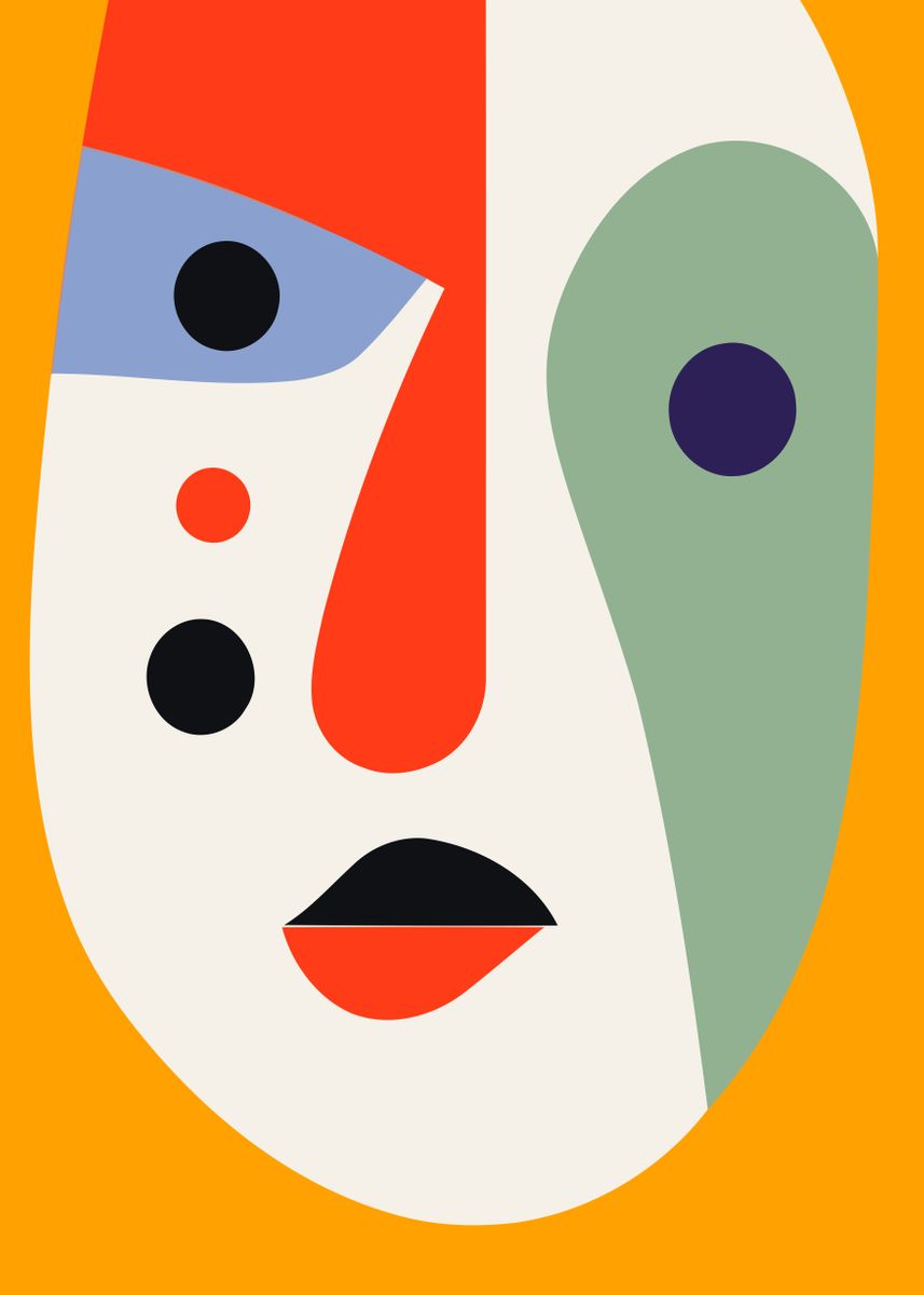 'Face Art' Poster, picture, metal print, paint by Nae | Displate