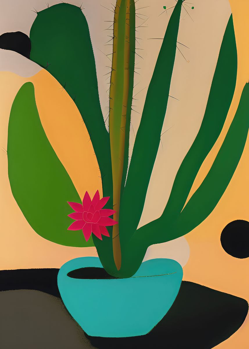 'Retro Cactus' Poster by BluePinkPanther | Displate