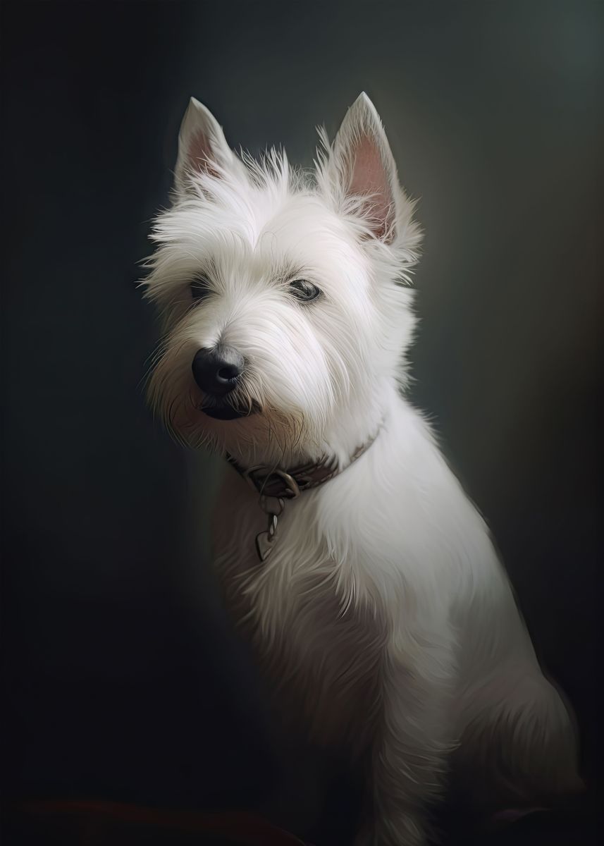 'Westie 3' Poster, picture, metal print, paint by Michael Strevens | Displate