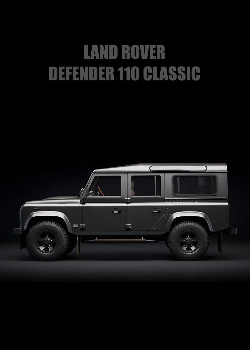 'Defender 110 Classic side ' Poster, picture, metal print, paint by ...