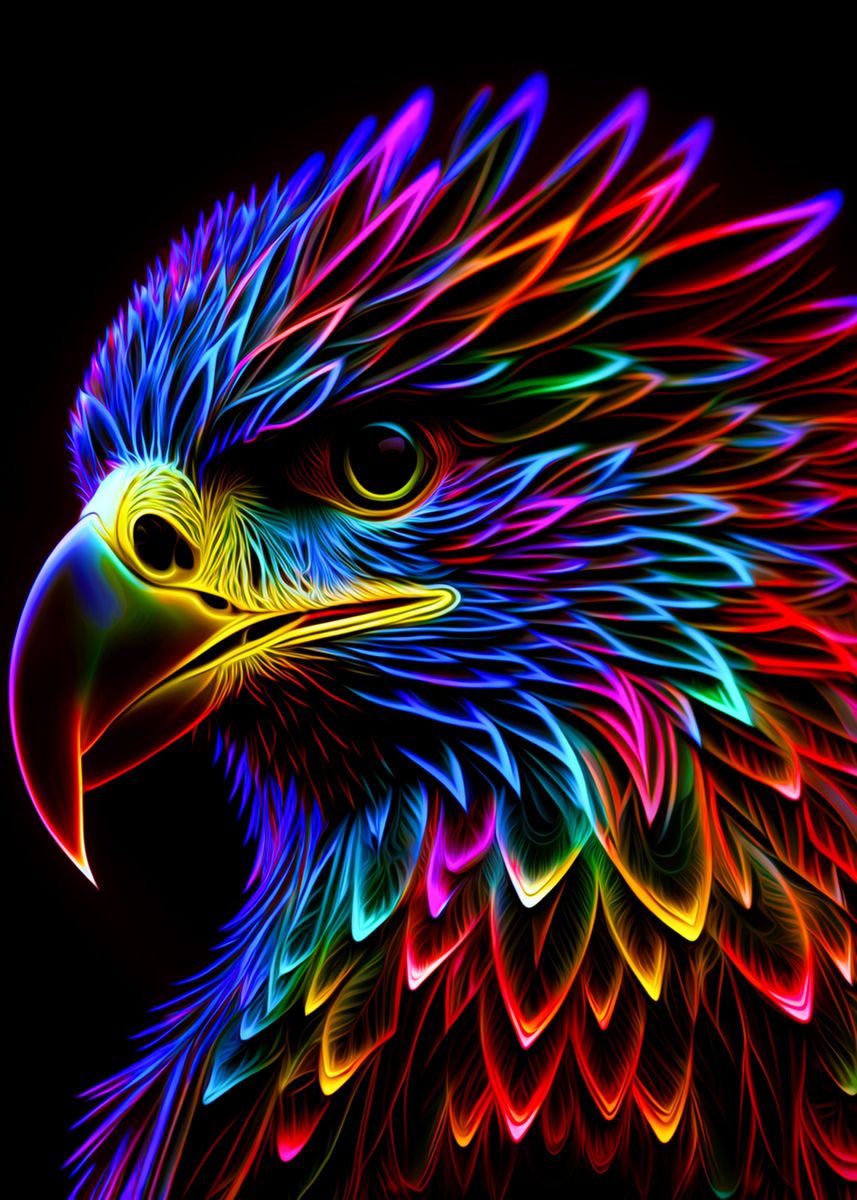 'Colorful Eagle' Poster, picture, metal print, paint by thanh tras ...