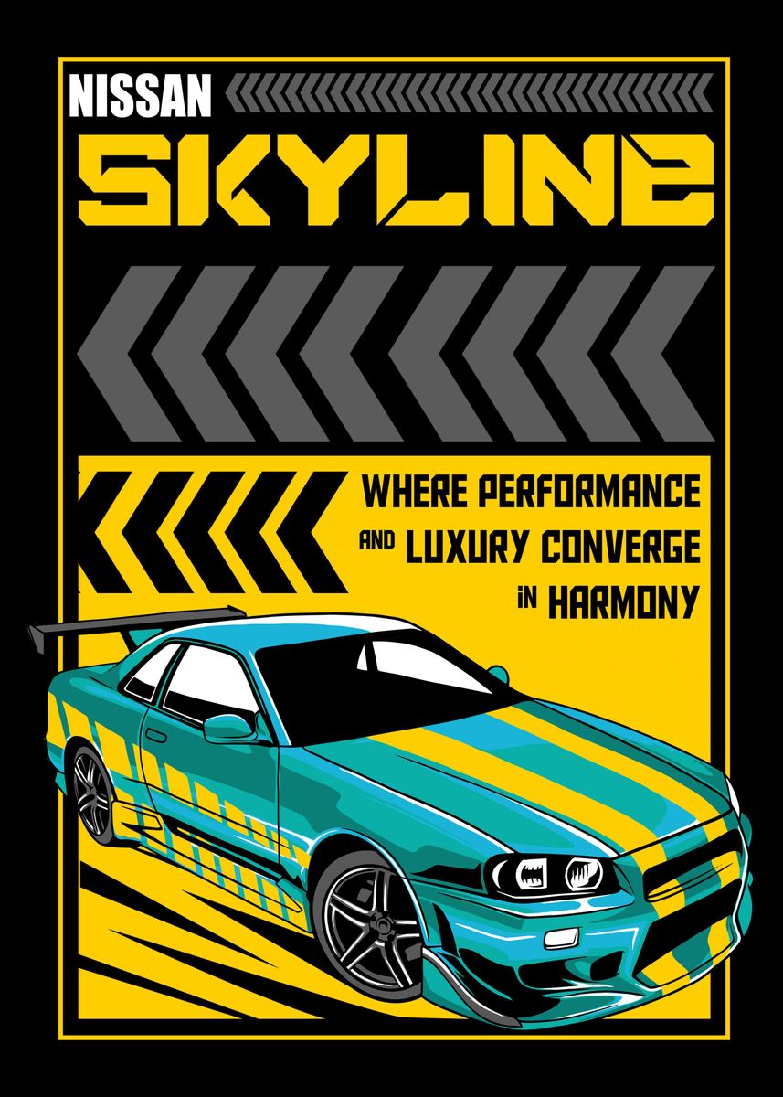 'Skyline Racing' Poster, picture, metal print, paint by Iqbal harris ...