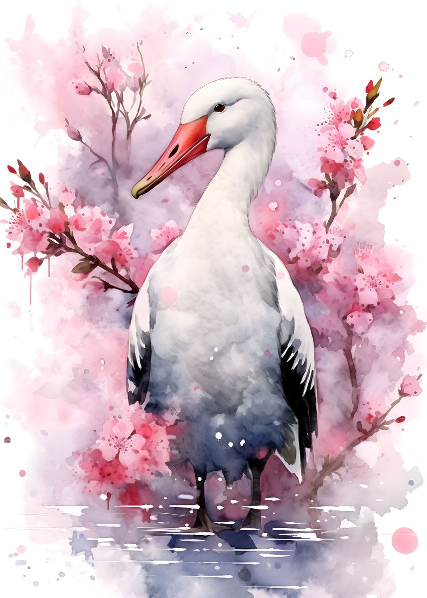 'Albatross Cherry Blossom' Poster by Michael I. Organ | Displate
