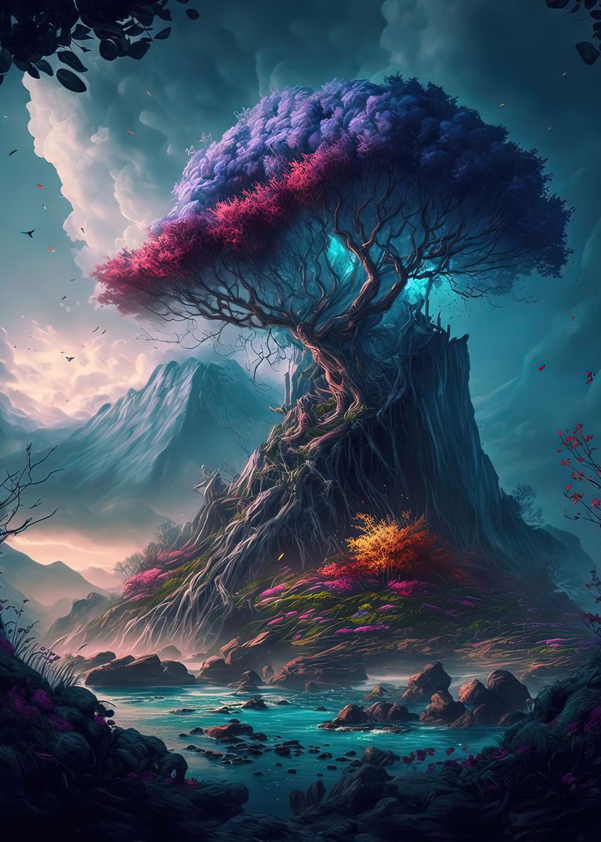 'Fantasy Landscape Art' Poster by Creative Ucf | Displate