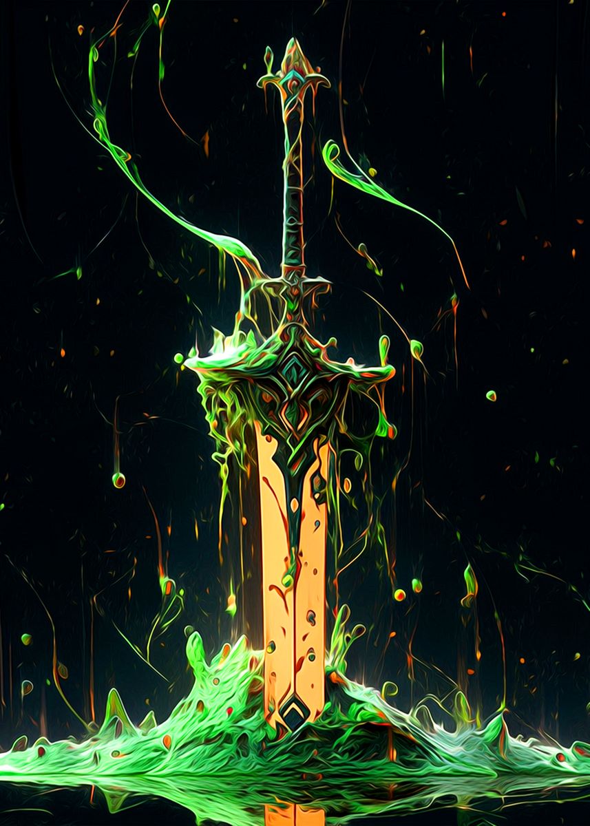 'Fantasy Sword' Poster, picture, metal print, paint by dnland thane ...