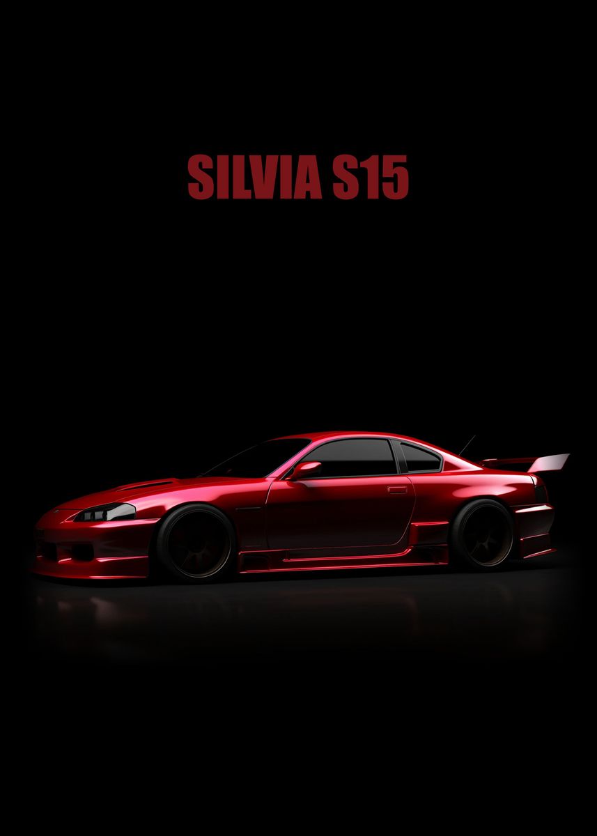 'Silvia S15 Red Candy' Poster, picture, metal print, paint by Masje Studio | Displate