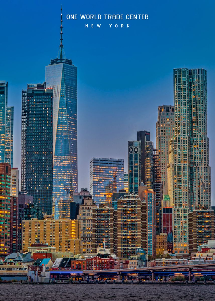'One World Trade Center ' Poster, picture, metal print, paint by ...