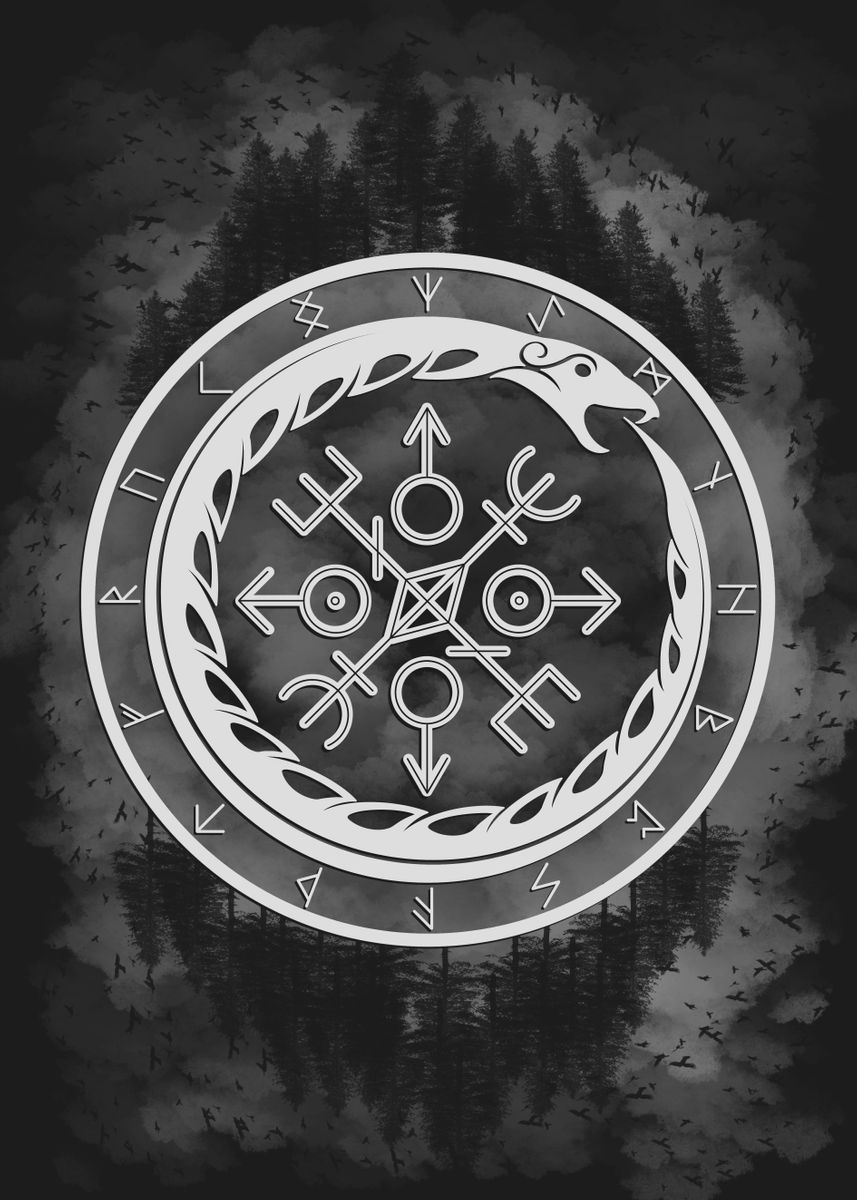 'Valhalla Serpent Vikings' Poster, picture, metal print, paint by Aiden ...