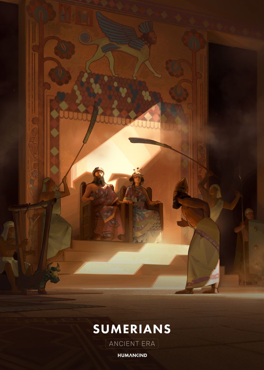 'Sumer' Poster, picture, metal print, paint by Humankind | Displate