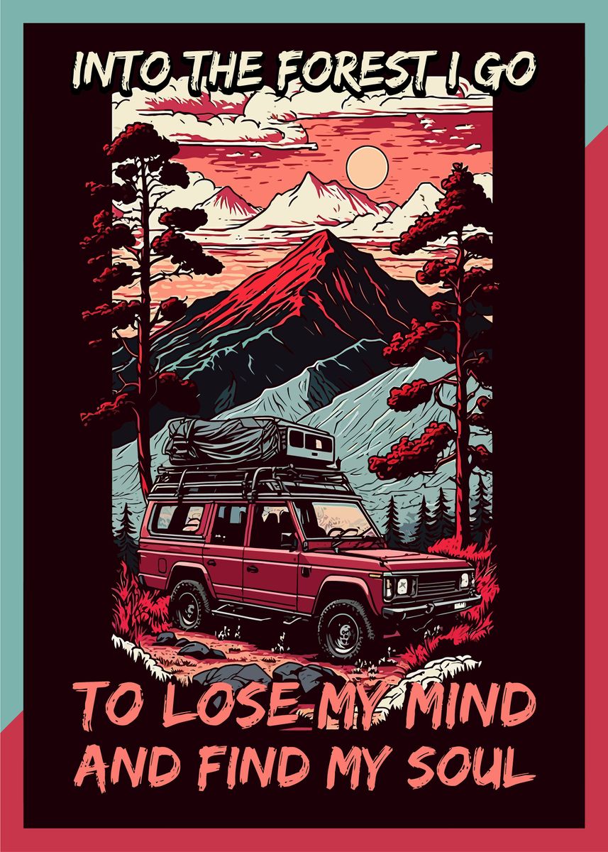 '4WD Overland Adventures' Poster, picture, metal print, paint by pegal ...