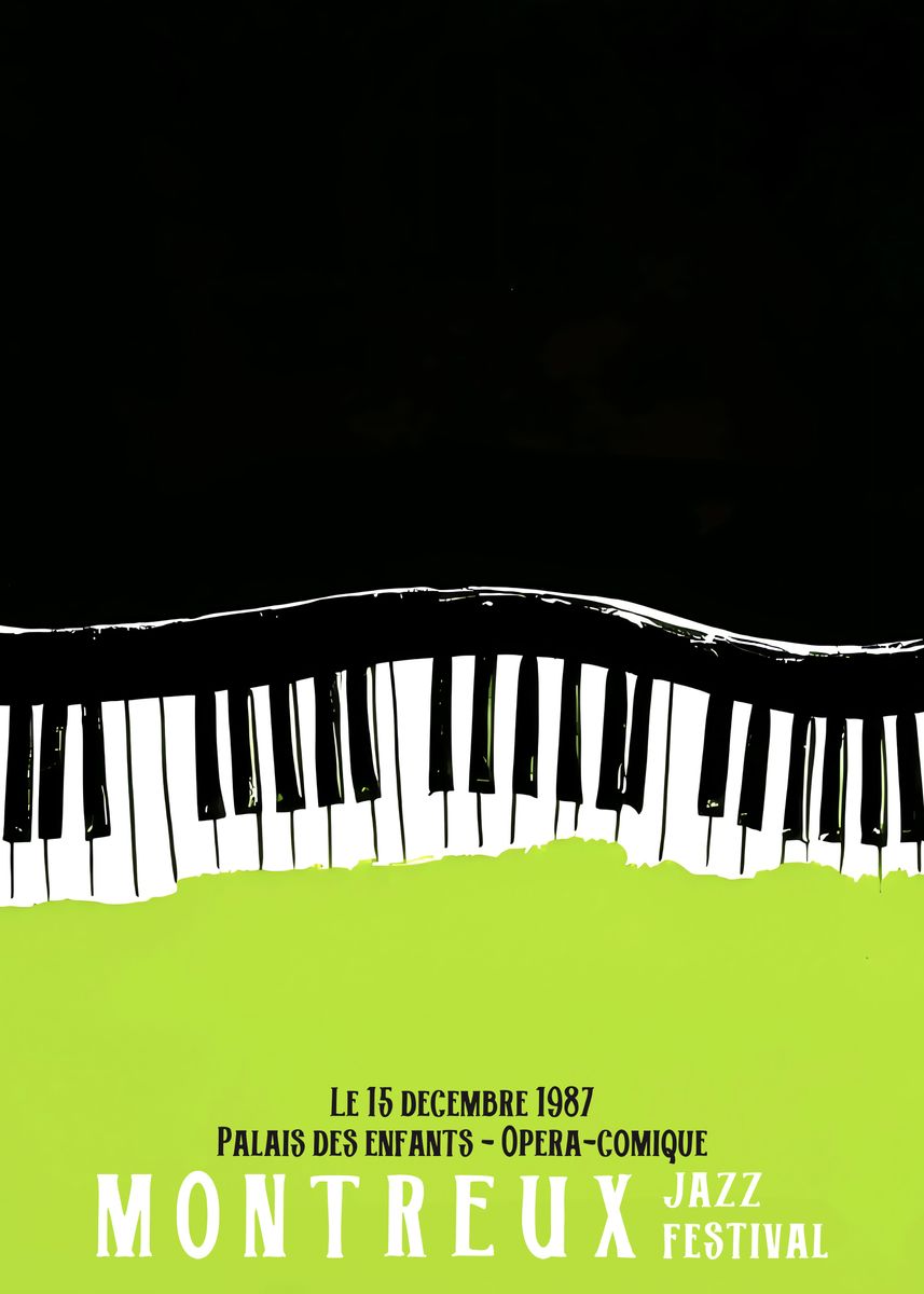 'French Jazz Festival' Poster, picture, metal print, paint by BluePinkPanther | Displate