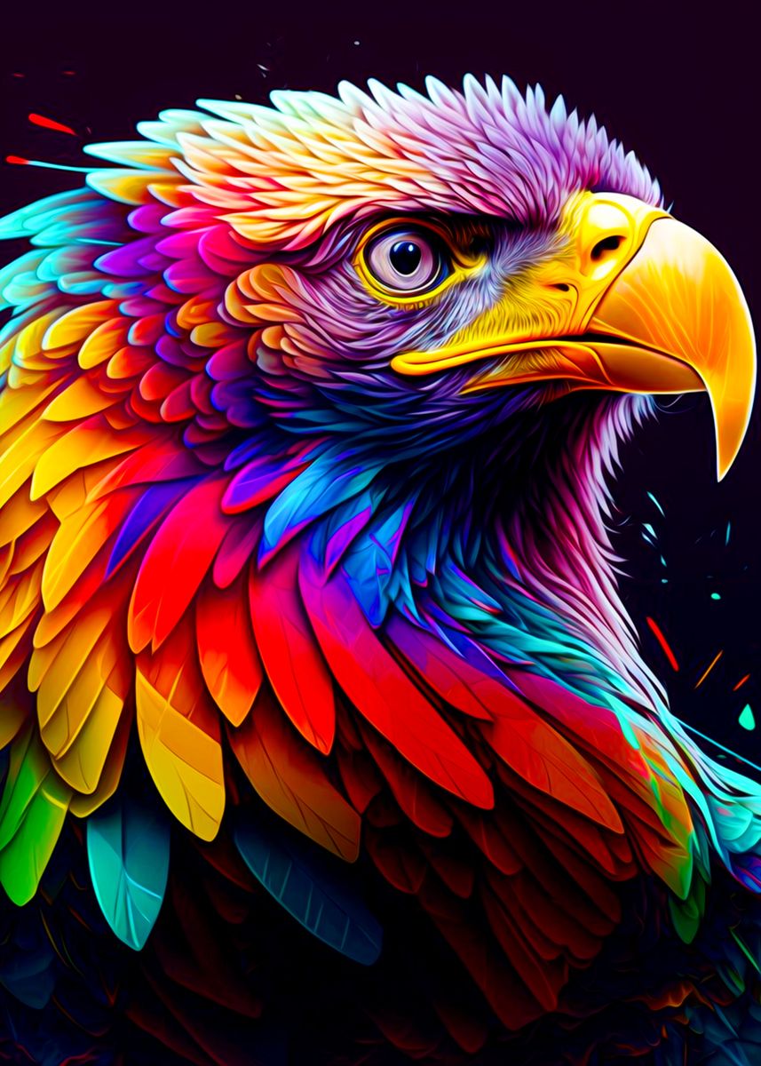 'Colorful Eagle' Poster, picture, metal print, paint by thanh tras ...